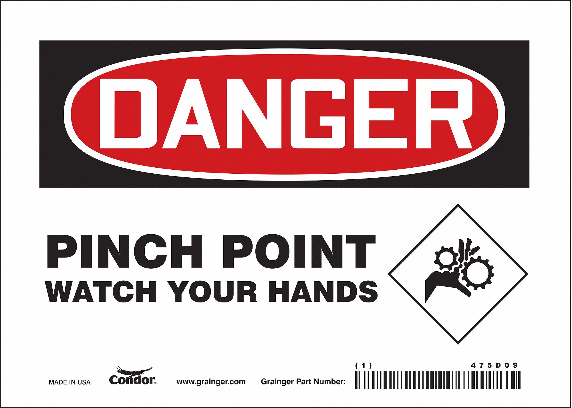 Vinyl, Adhesive Sign Mounting, Safety Sign - 475D09|475D09 - Grainger