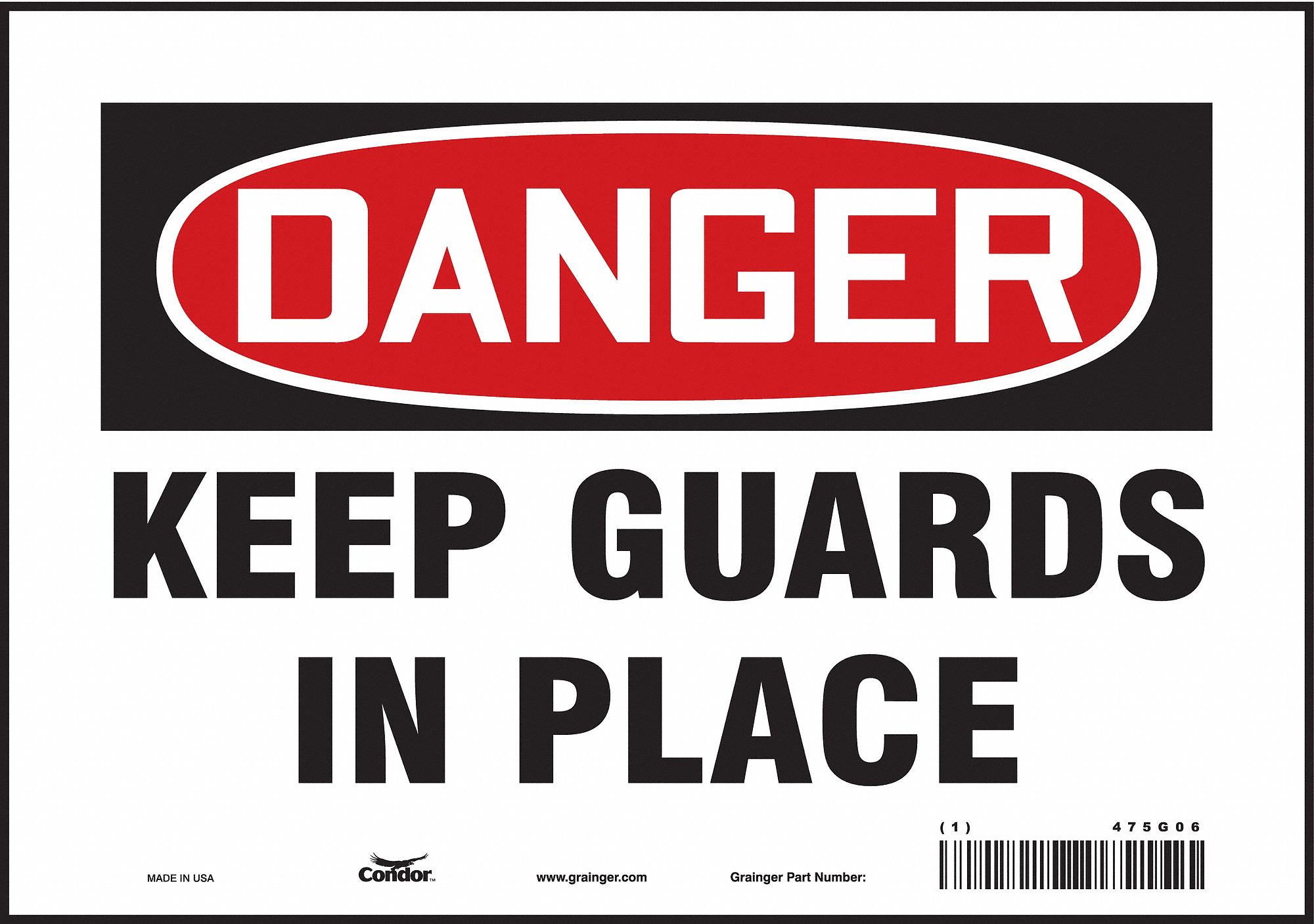 Vinyl, Adhesive Sign Mounting, Safety Sign - 475G06|475G06 - Grainger