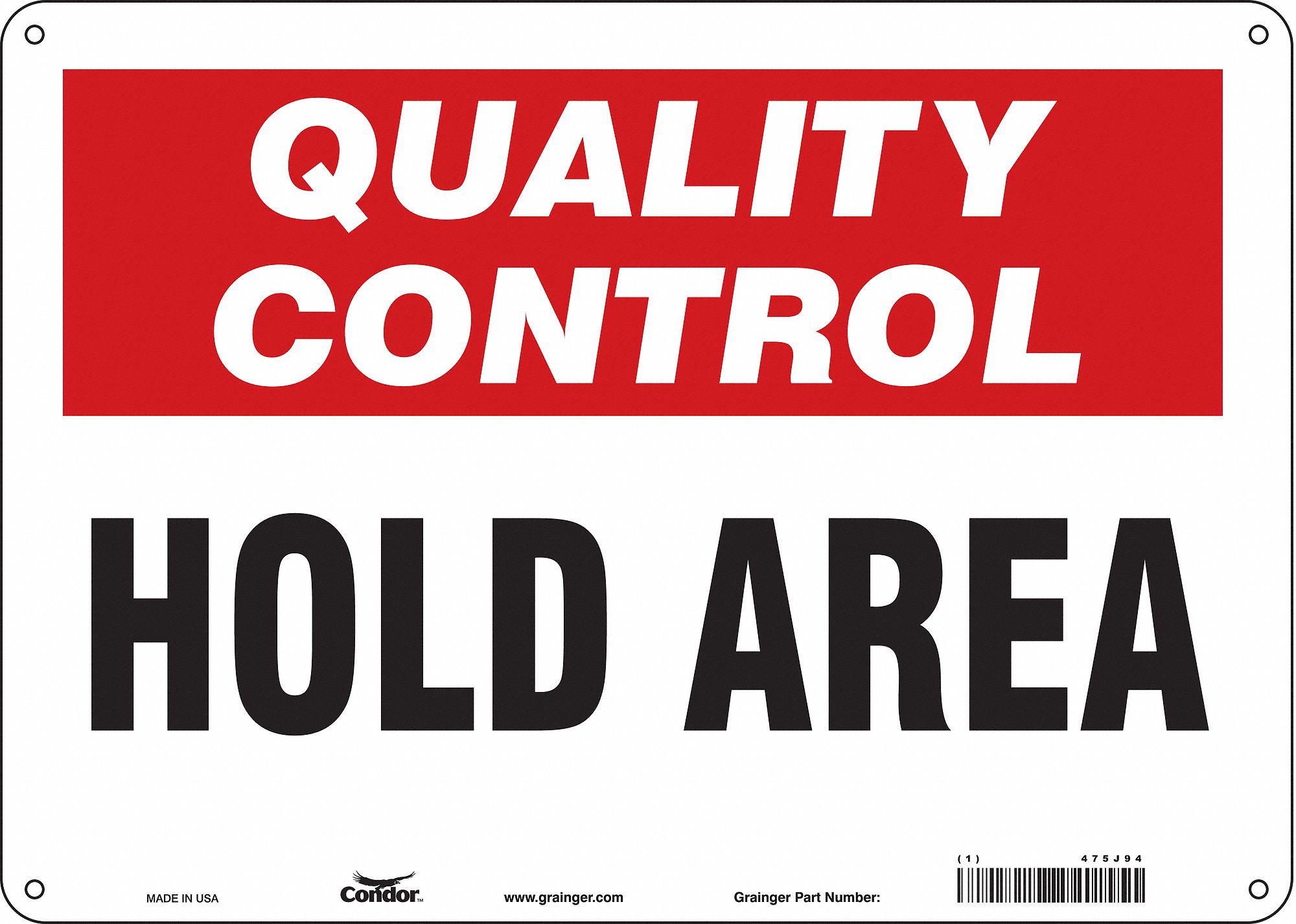 CONDOR Safety Sign, Sign Format Other Format, Hold Area, Sign Header ...