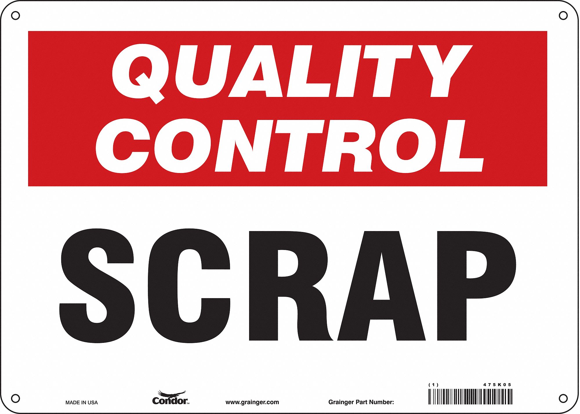 CONDOR Safety Sign, Sign Format Other Format, Scrap, Sign Header ...