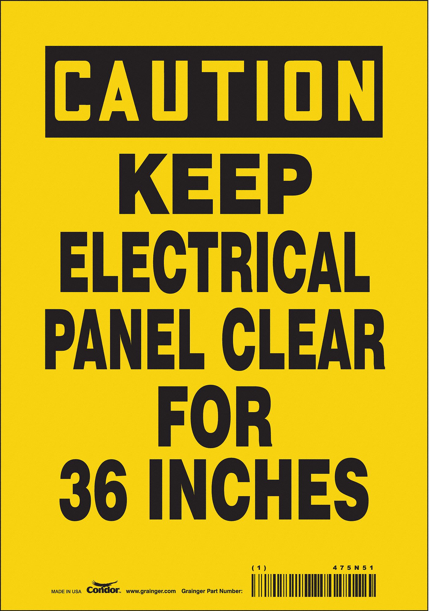 Vinyl, Adhesive Sign Mounting, Safety Sign - 475N51|475N51 - Grainger