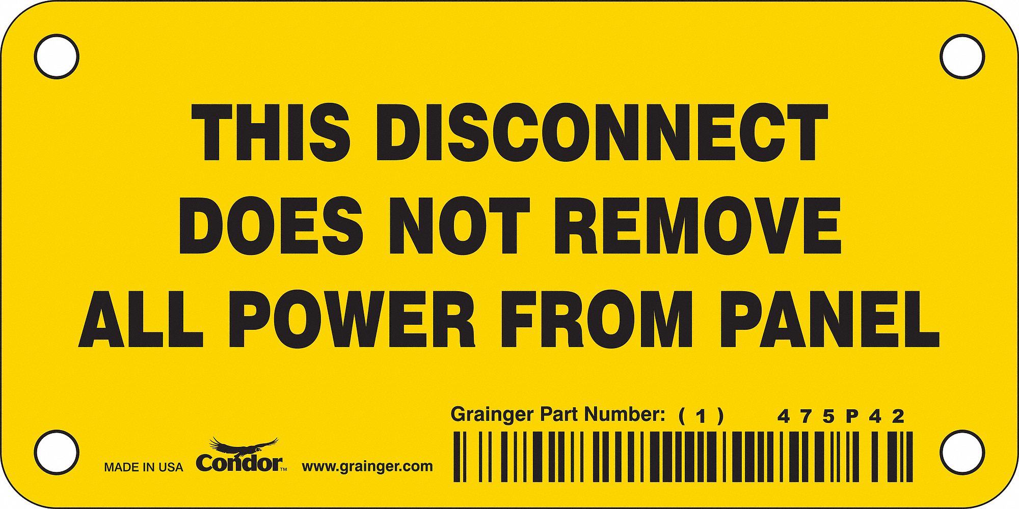 Vinyl, Adhesive Sign Mounting, Safety Sign - 475P42|475P42 - Grainger