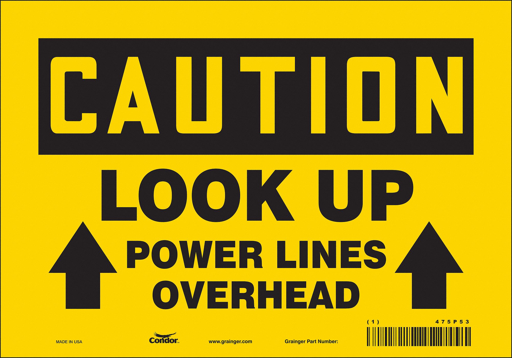 Vinyl, Adhesive Sign Mounting, Safety Sign - 475P53|475P53 - Grainger