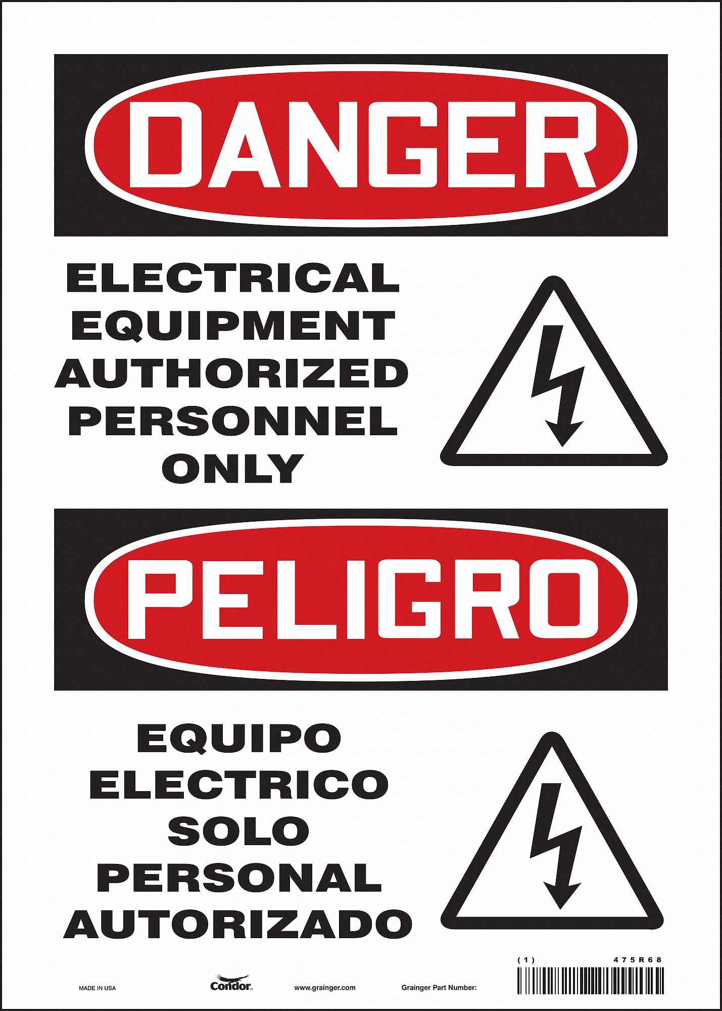 Vinyl, Adhesive Sign Mounting, Safety Sign - 475R68|475R68 - Grainger