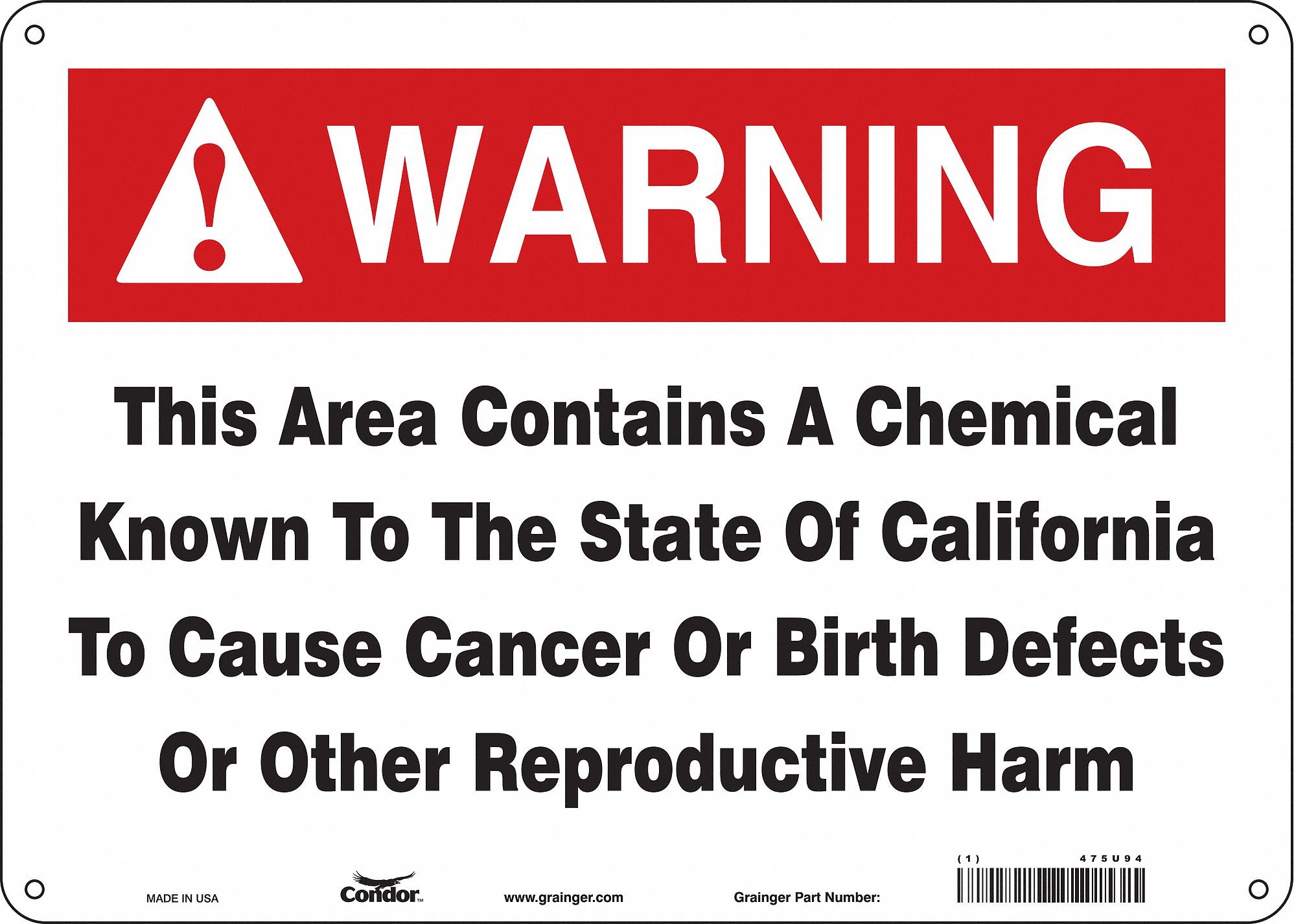 Safety Sign - 475U94|475U94 - Grainger