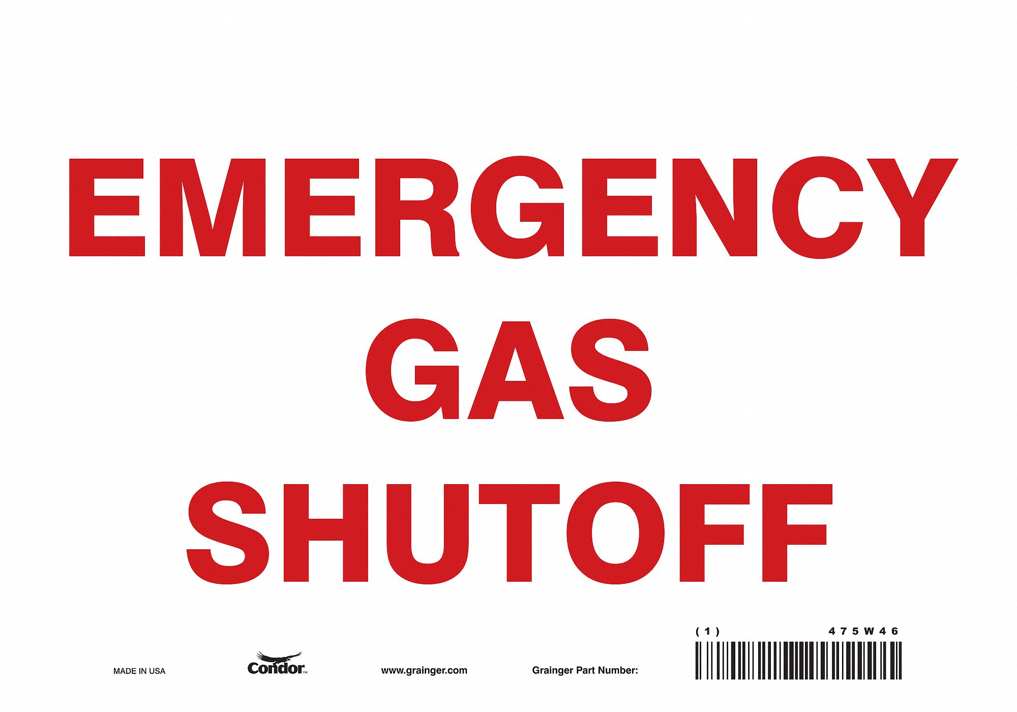 Vinyl, Adhesive Sign Mounting, Safety Sign - 475W46|475W46 - Grainger