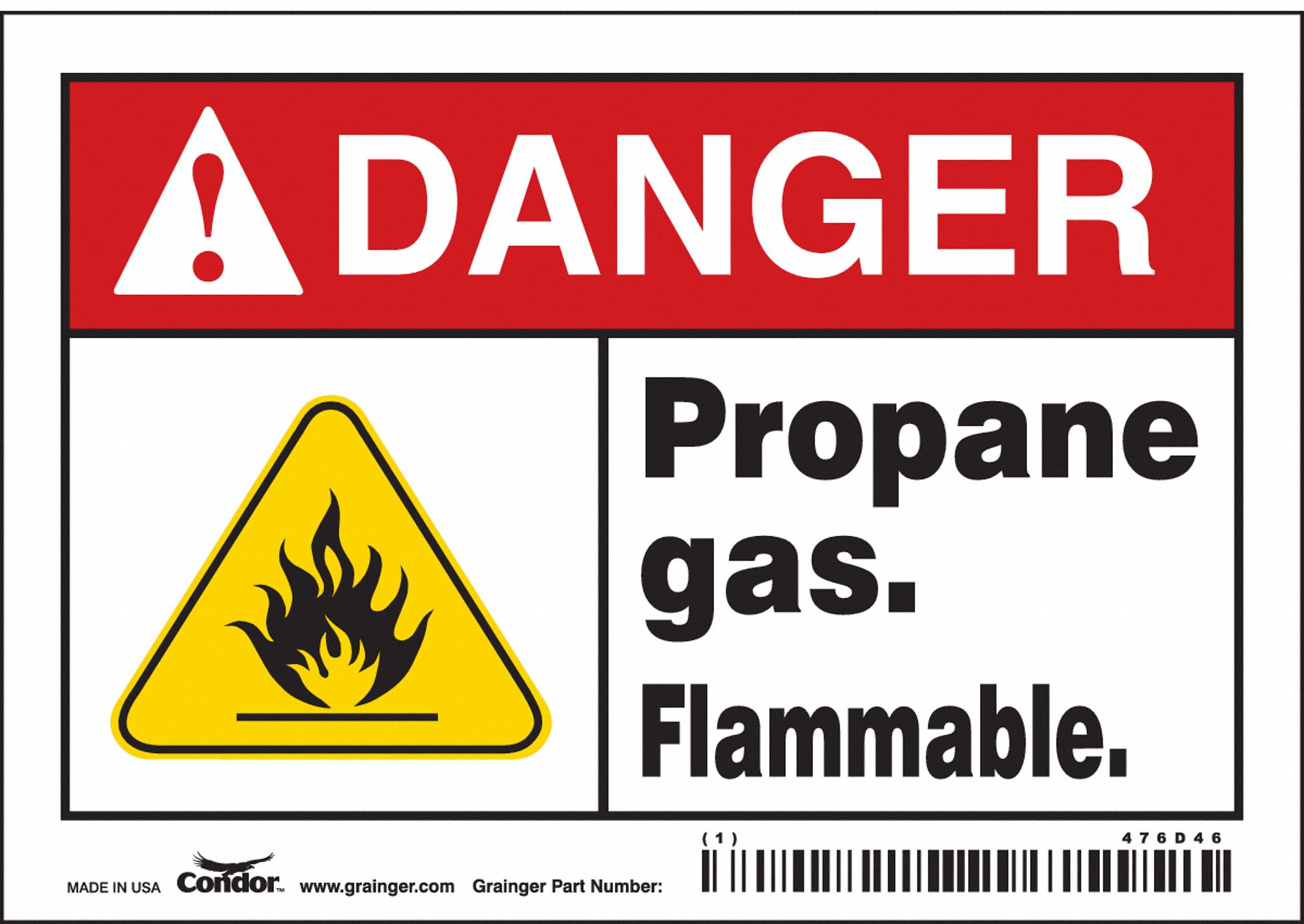 Vinyl, Adhesive Sign Mounting, Safety Sign - 476D46|476D46 - Grainger