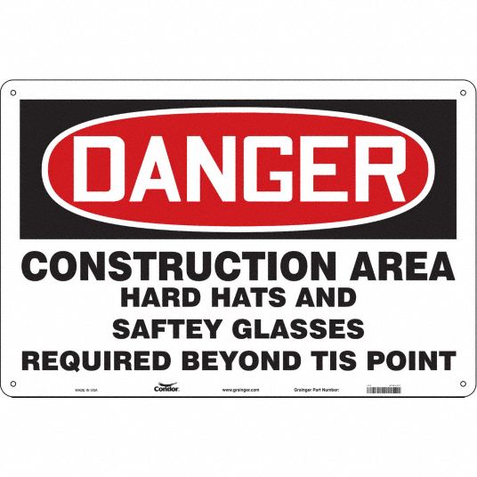 Aluminum, Mounting Holes Sign Mounting, Safety Sign - 476J51|476J51 ...