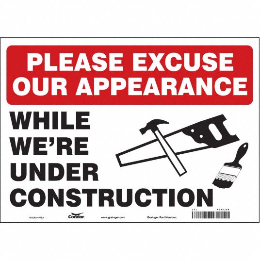 Vinyl, Adhesive Sign Mounting, Safety Sign - 476L98|476L98 - Grainger