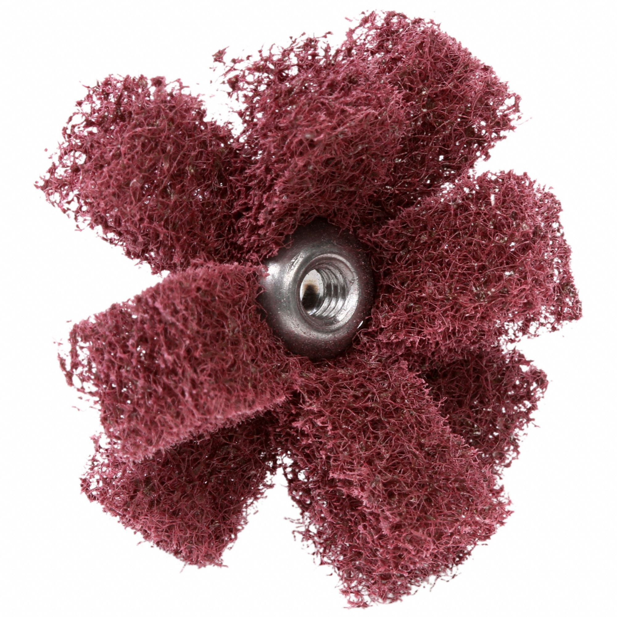 SCOTCH-BRITE, 1 1/2 in Dia x 3/8 in W, #8-32 Eyelet, Cross Buff ...