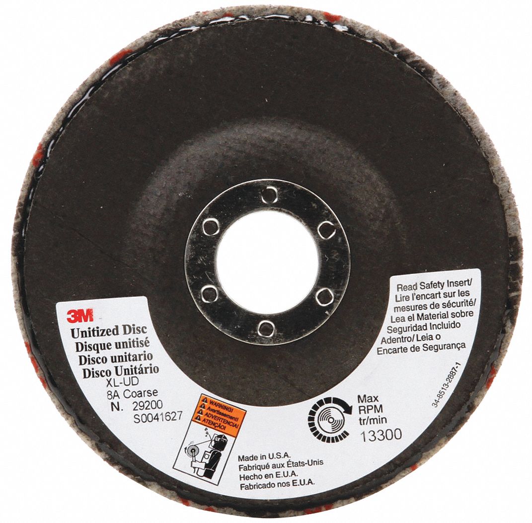 SCOTCH-BRITE 4 1/2 in Deburring Unitized Wheel, 4 1/2 in W, 7/8 in ...