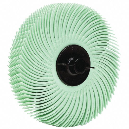 SCOTCH-BRITE, Type C, 3 in Dia x 3/8 in Wd, Radial Bristle Disc ...