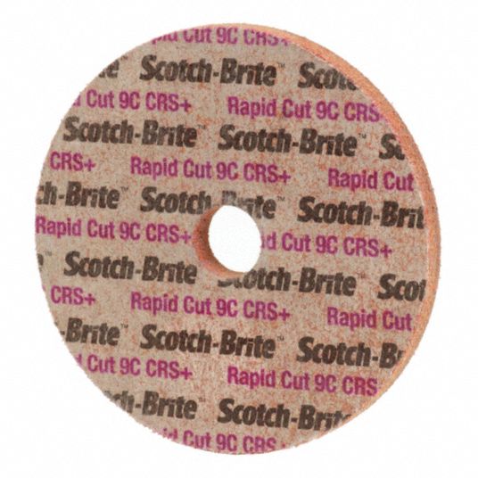SCOTCH-BRITE, 6 in Dia x 1 in W, 1 in Arbor Hole, Unitized Wheel ...