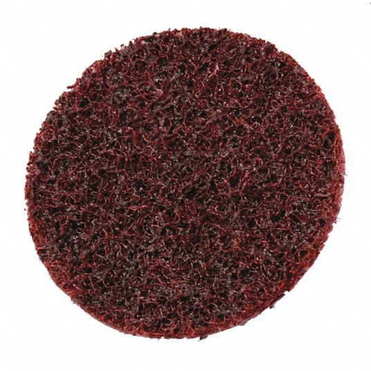 SCOTCH-BRITE, 1 1/2 in Dia, Aluminum Oxide, Hook-and-Loop Surface ...