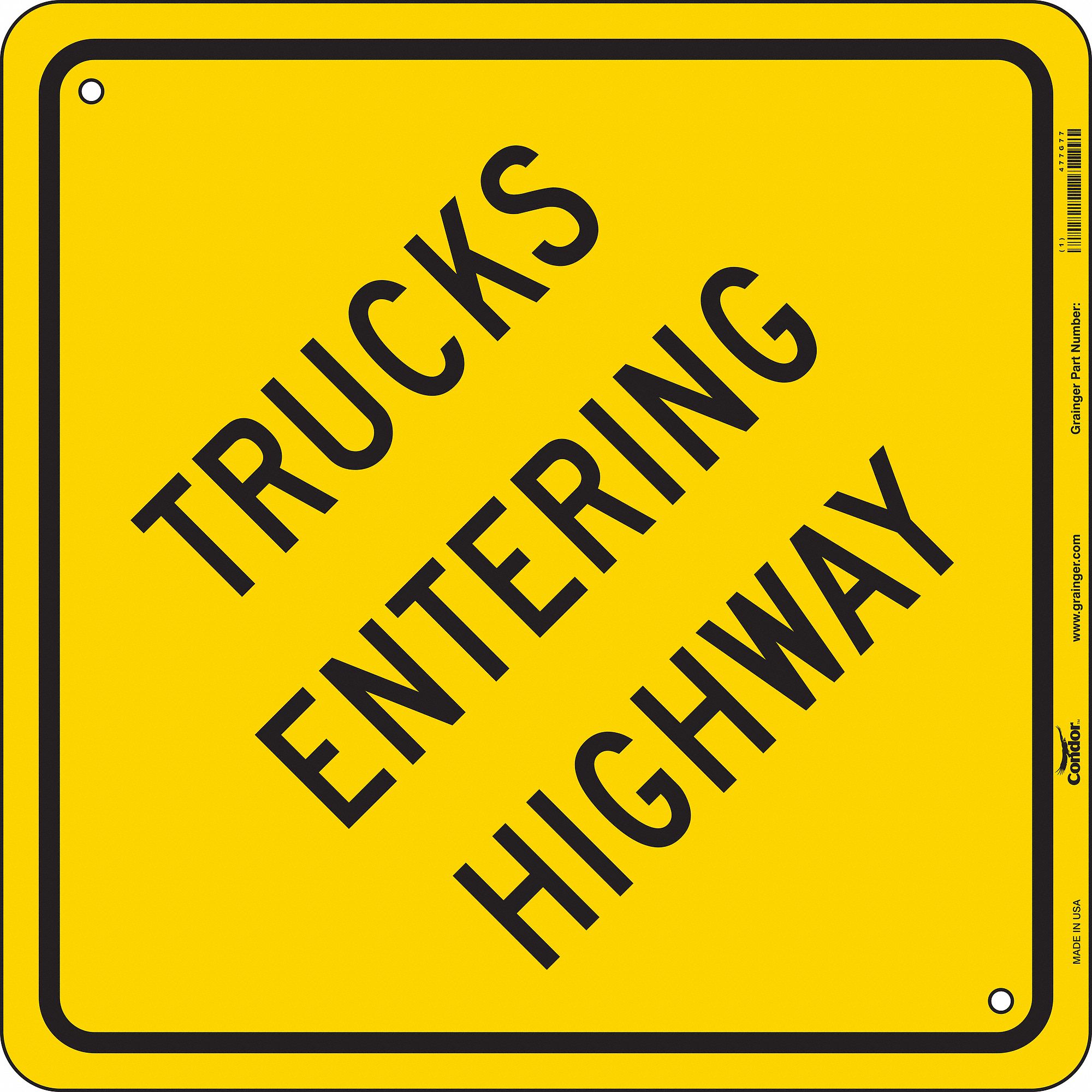 18 in x 18 in Nominal Sign Size, Vinyl, Safety Sign - 477G77|477G77 ...