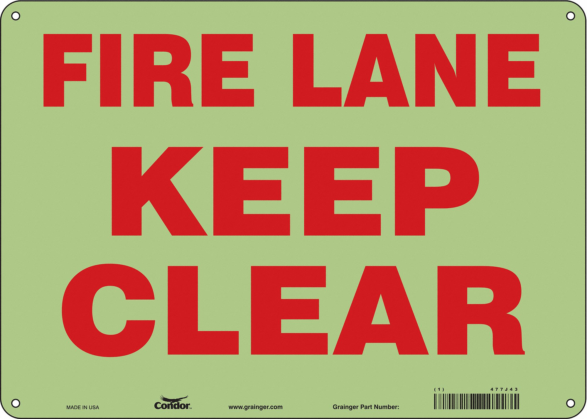 Glow Vinyl, Adhesive Sign Mounting, Safety Sign - 477J43|477J43 - Grainger