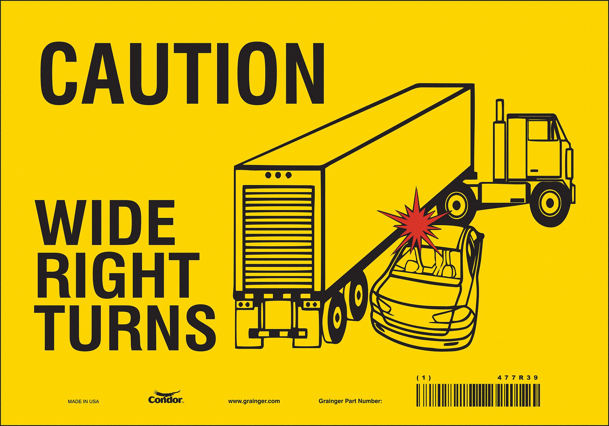 Vinyl, Adhesive Sign Mounting, Safety Sign - 477R39|477R39 - Grainger