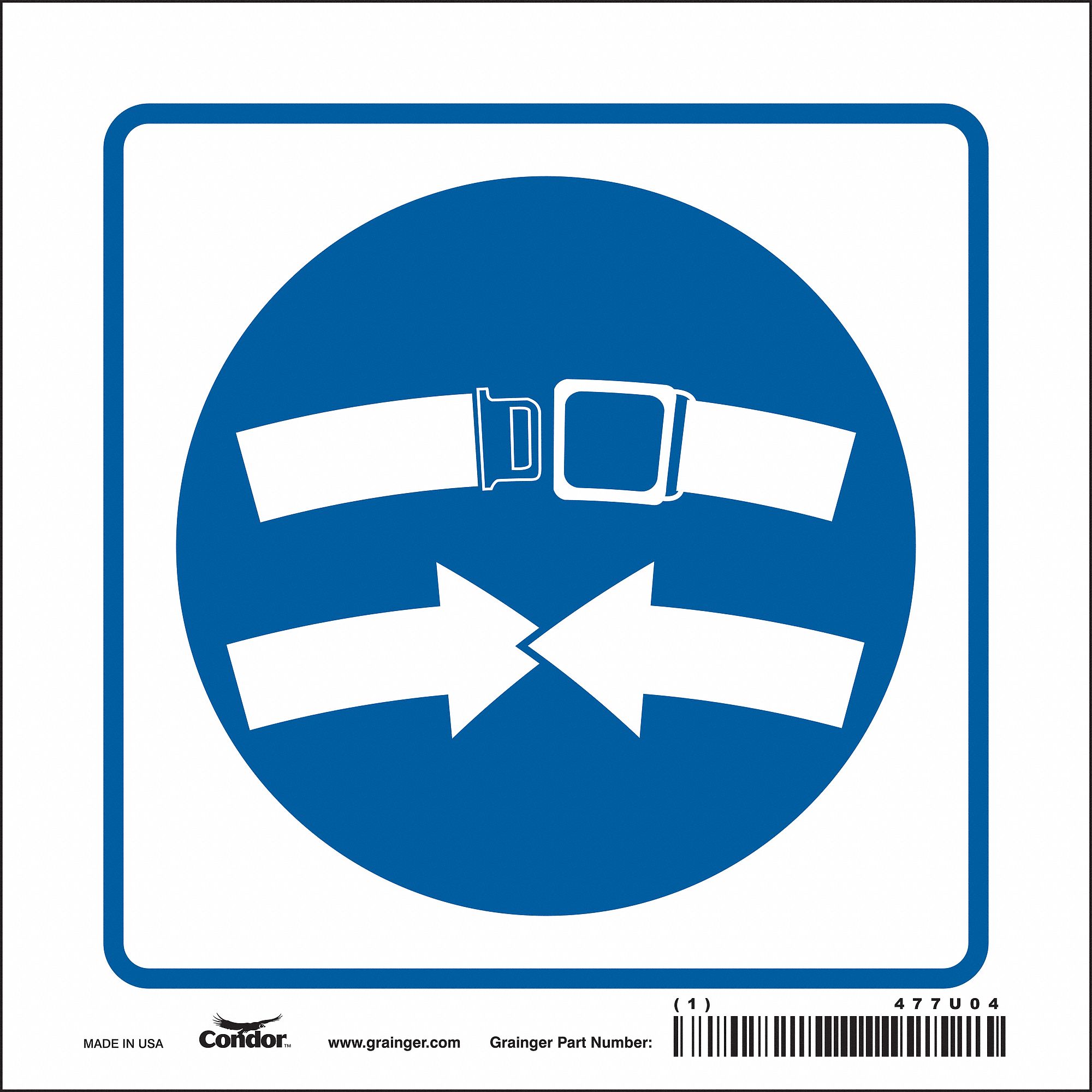 Vinyl, Adhesive Sign Mounting, Safety Sign - 477U04|477U04 - Grainger
