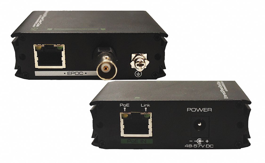 SPECO TECHNOLOGIES, PoE Over Coax Kit, Aluminum, Ethernet and Power ...