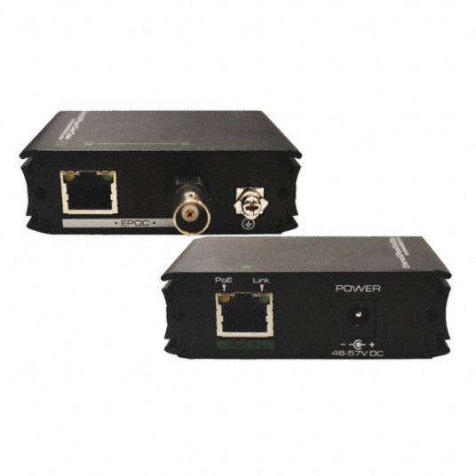 SPECO TECHNOLOGIES, PoE Over Coax Kit, Aluminum, Ethernet and Power ...