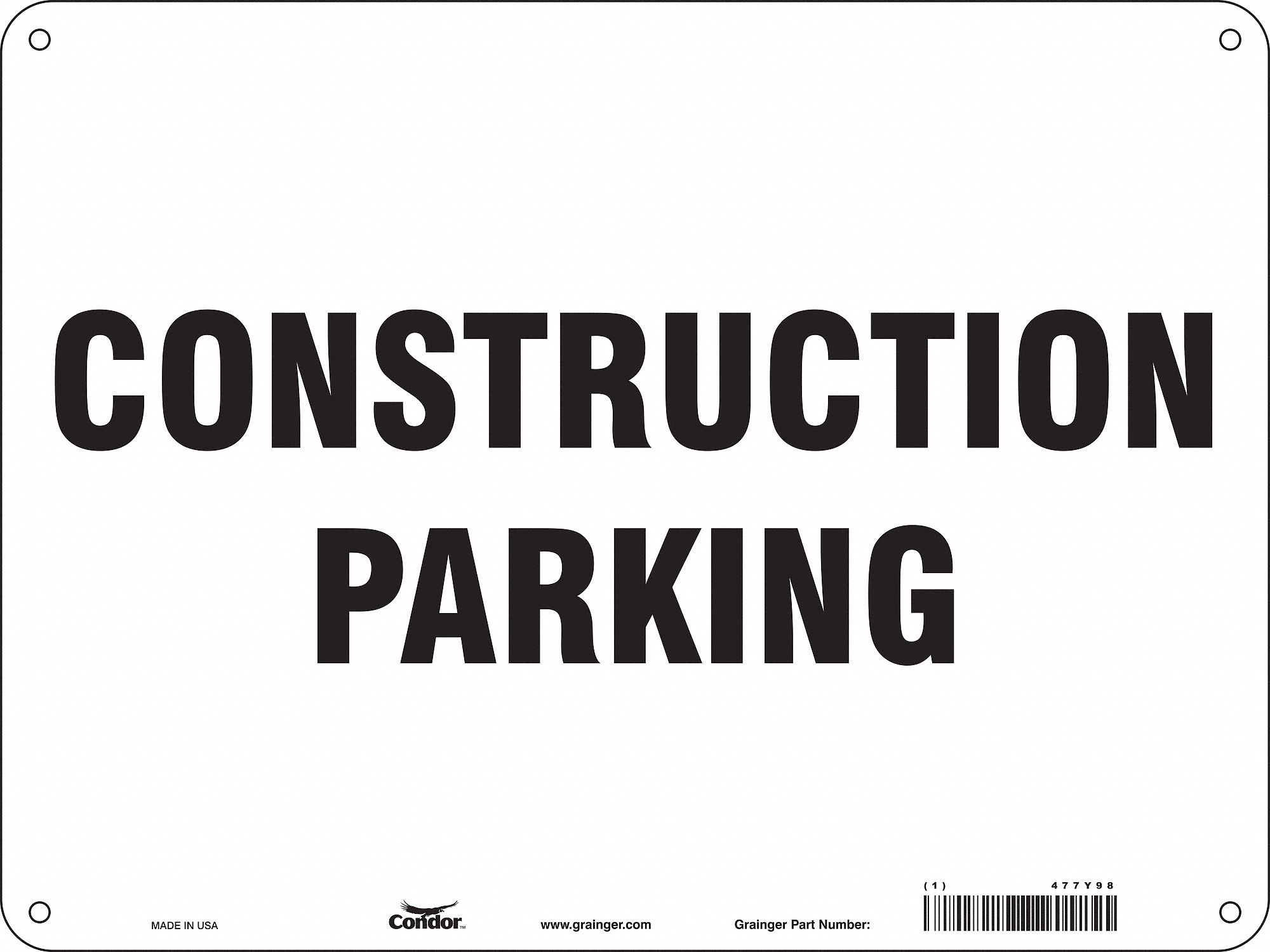 18 in x 24 in Nominal Sign Size, Aluminum, Traffic Sign - 477Y98|477Y98 ...