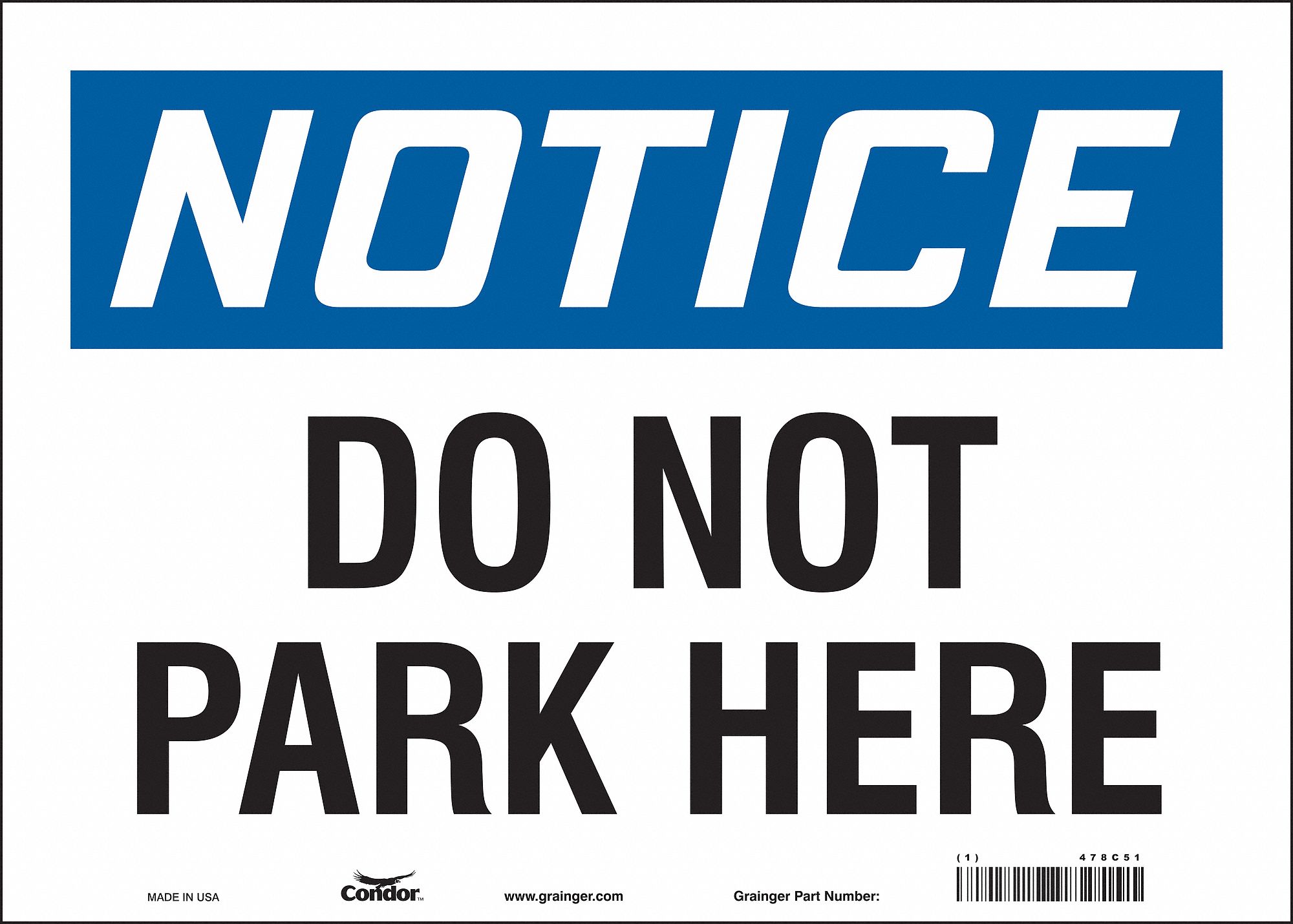 Vinyl, Adhesive Sign Mounting, Safety Sign - 478C51|478C51 - Grainger