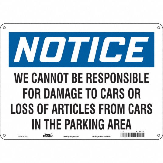 10 in x 14 in Nominal Sign Size, Aluminum, Safety Sign - 478D13|478D13 ...