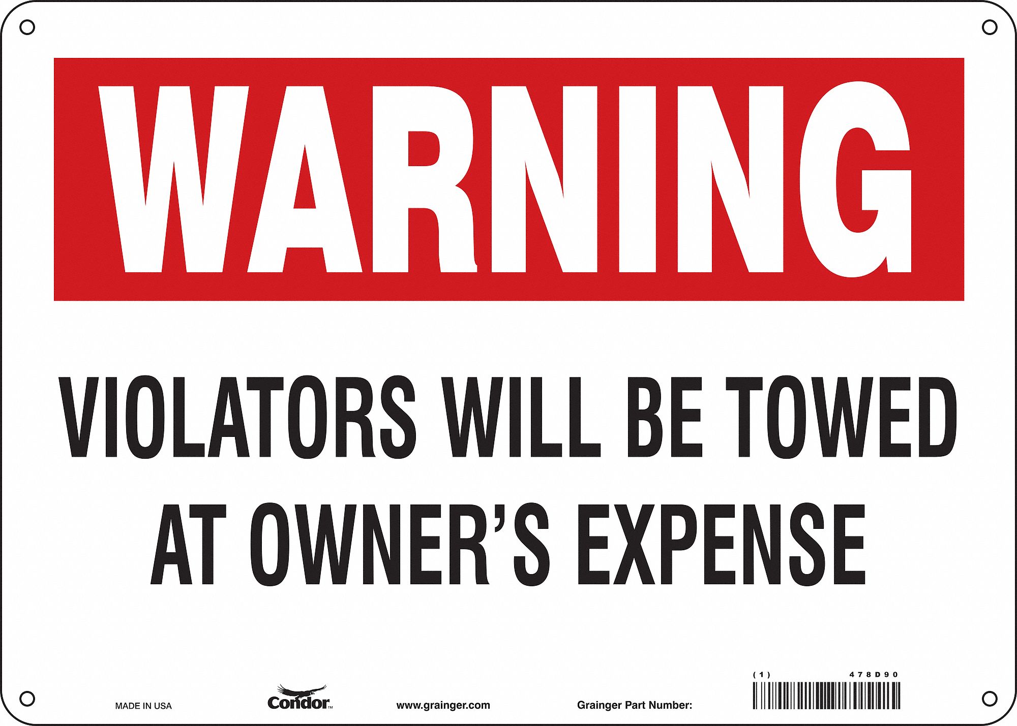 10 in x 14 in Nominal Sign Size, Aluminum, Safety Sign - 478D90|478D90 ...