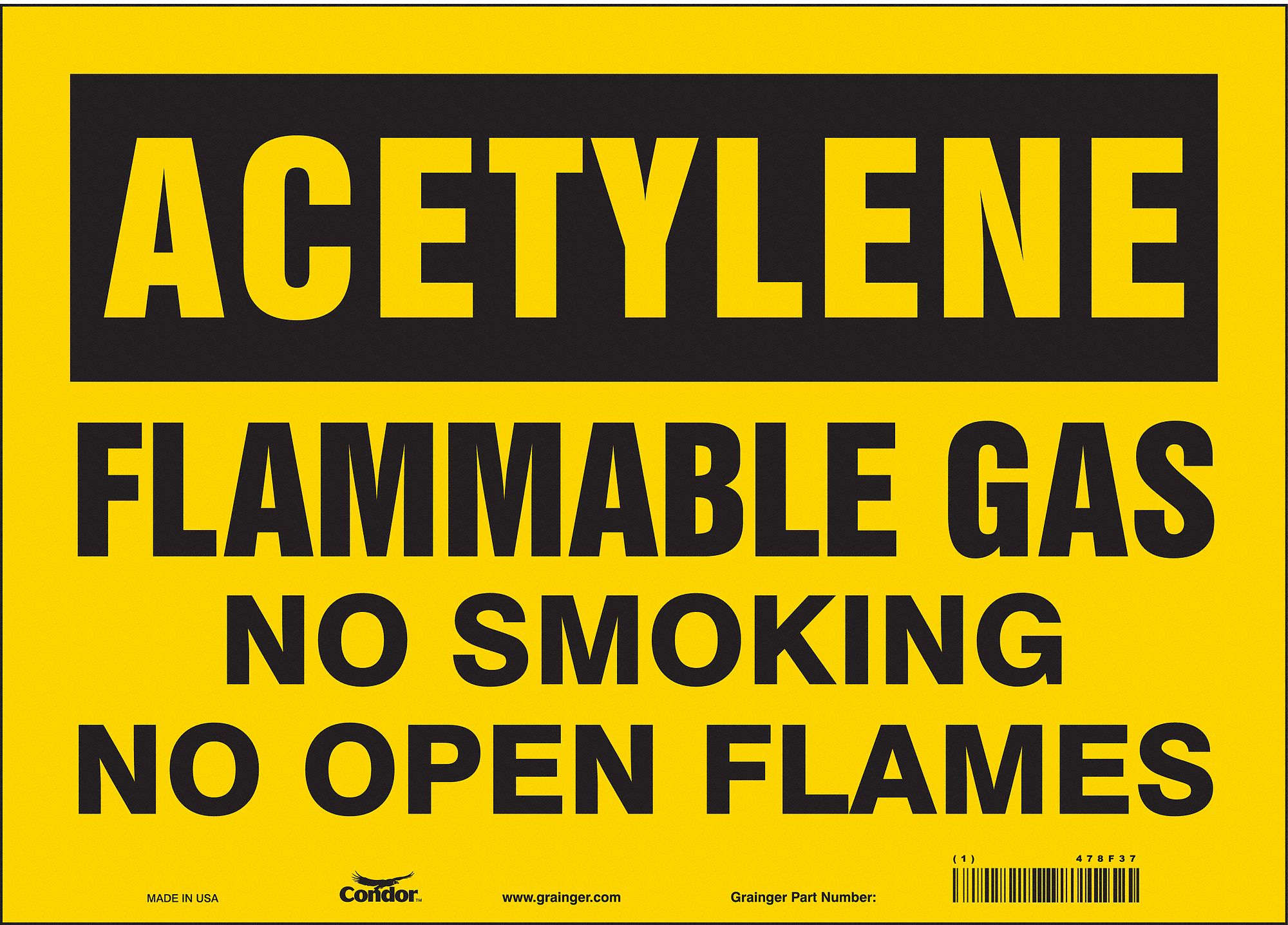 Vinyl, Adhesive Sign Mounting, Safety Sign - 478F37|478F37 - Grainger