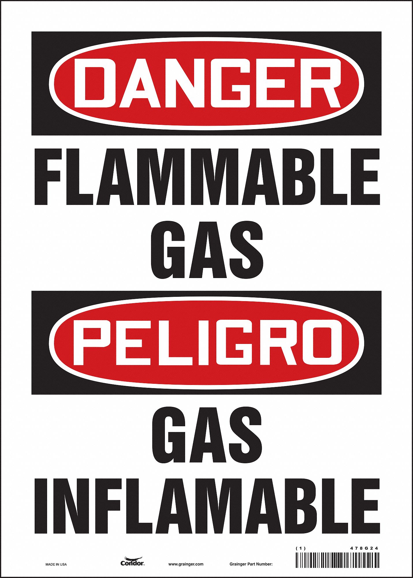 Vinyl, Adhesive Sign Mounting, Safety Sign - 478G24|478G24 - Grainger