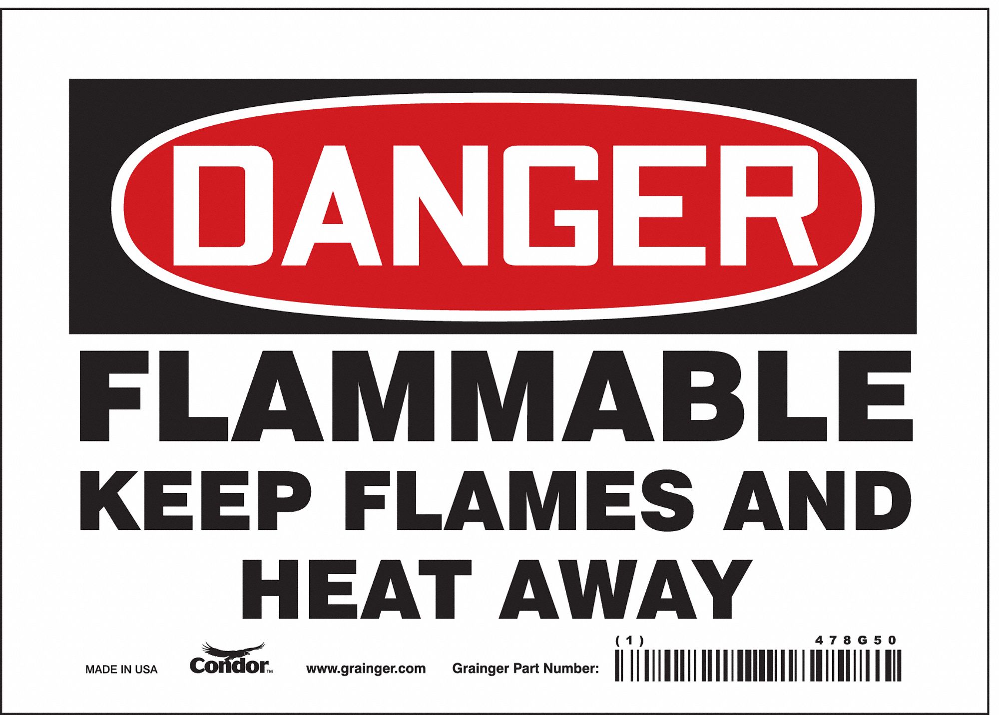 Vinyl, Adhesive Sign Mounting, Safety Sign - 478G50|478G50 - Grainger
