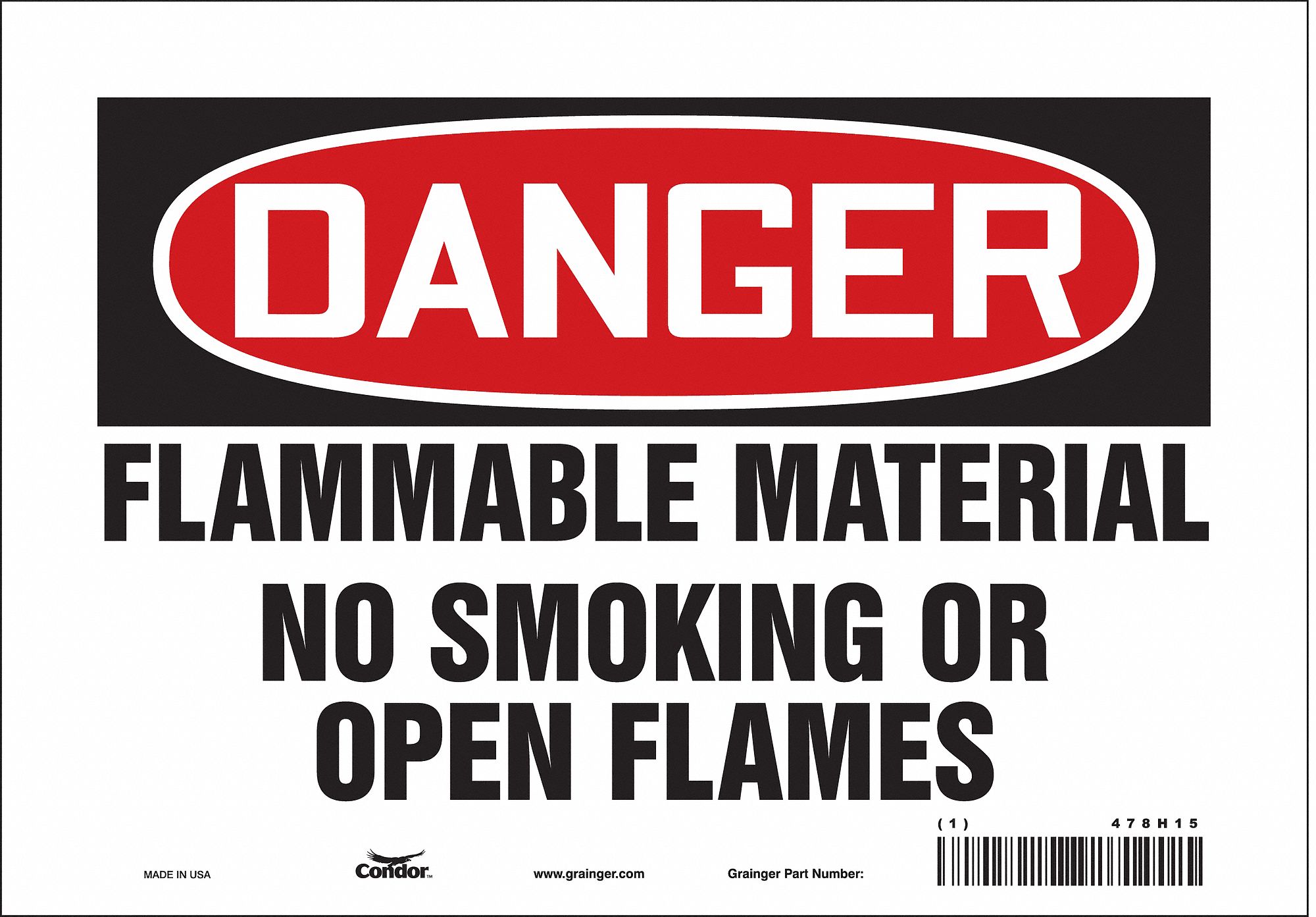 Vinyl, Adhesive Sign Mounting, Safety Sign - 478H15|478H15 - Grainger