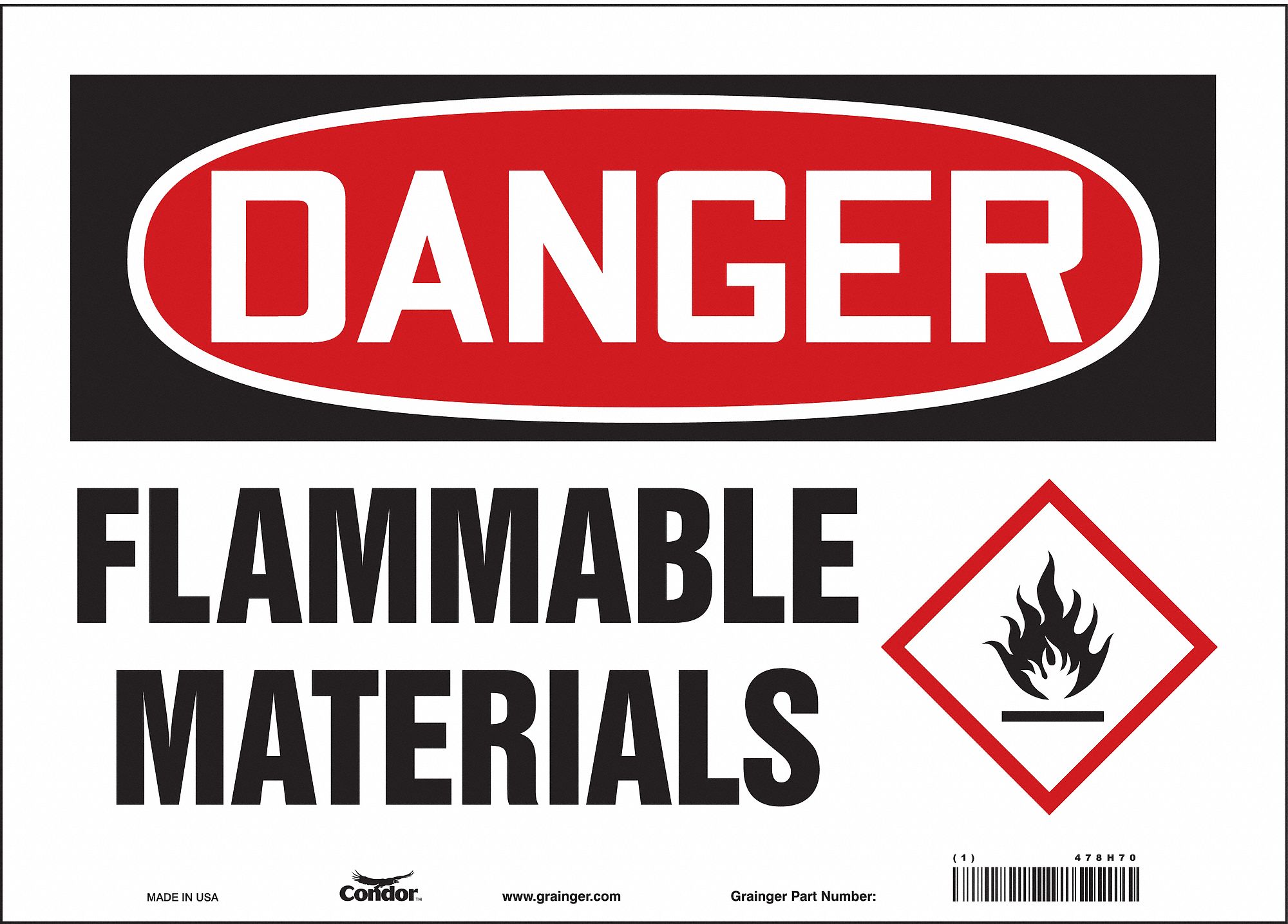 Vinyl, Adhesive Sign Mounting, Safety Sign - 478H70|478H70 - Grainger