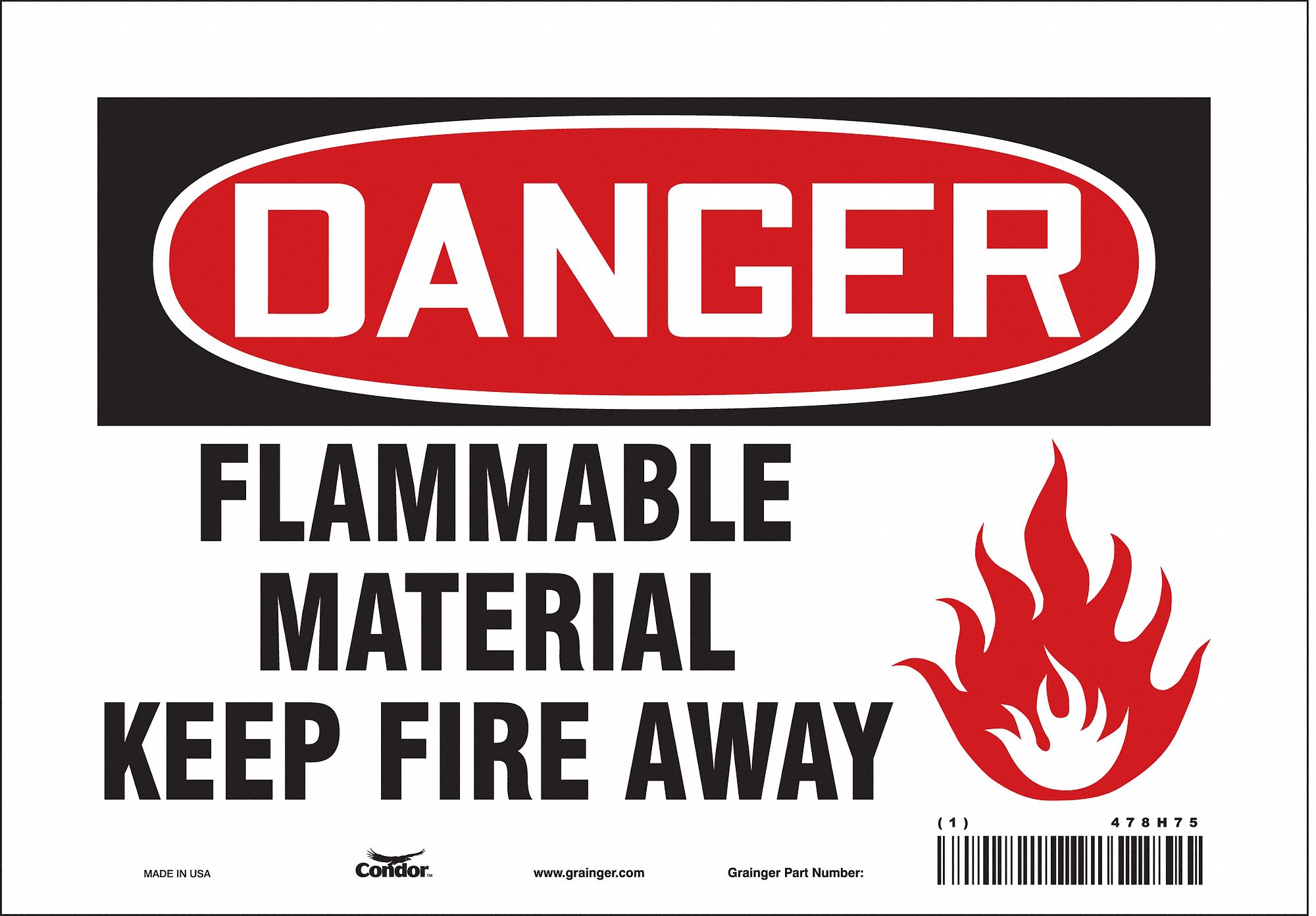 Vinyl, Adhesive Sign Mounting, Safety Sign - 478H75|478H75 - Grainger