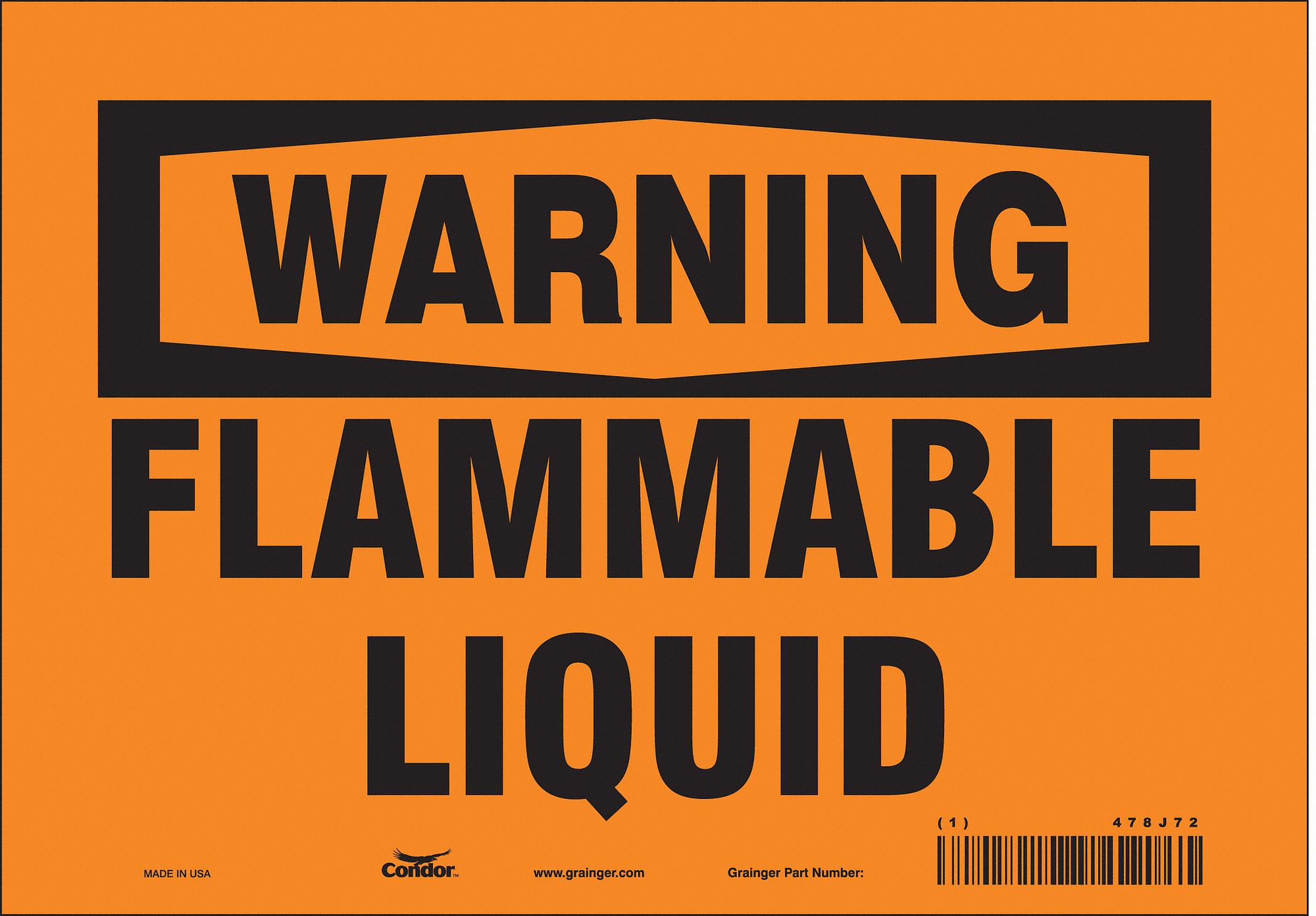 Vinyl, Adhesive Sign Mounting, Safety Sign - 478J72|478J72 - Grainger