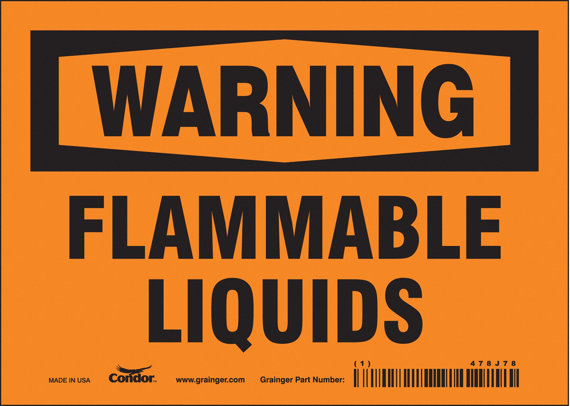 Vinyl, Adhesive Sign Mounting, Safety Sign - 478J78|478J78 - Grainger