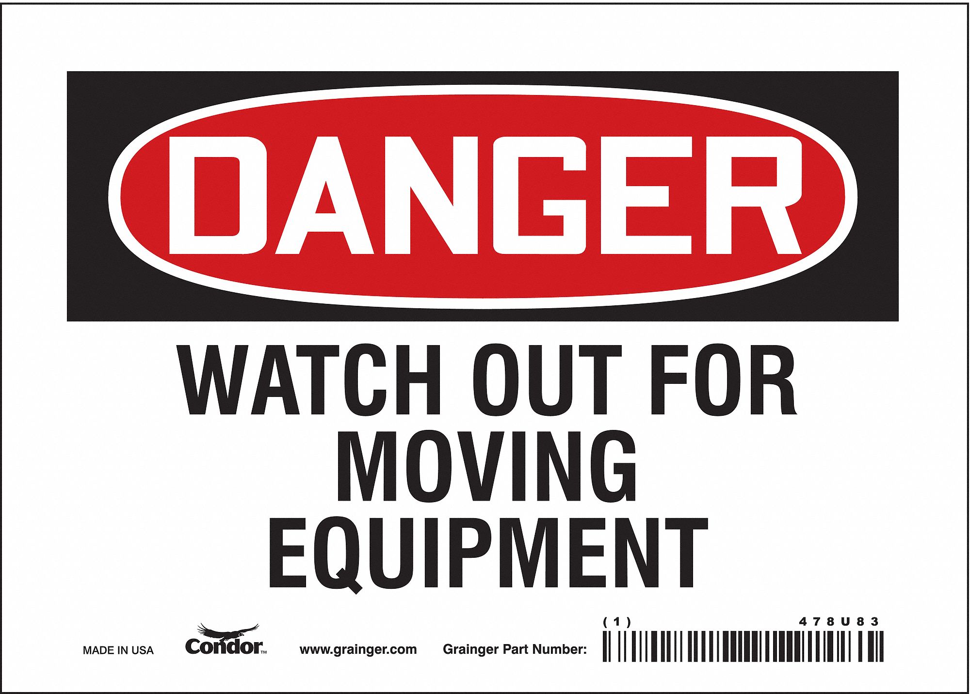 Vinyl, Adhesive Sign Mounting, Safety Sign - 478U83|478U83 - Grainger