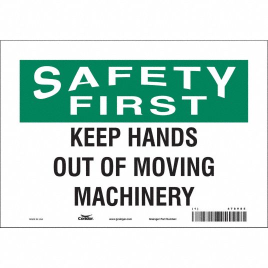 Vinyl, Adhesive Sign Mounting, Safety Sign - 478V85|478V85 - Grainger