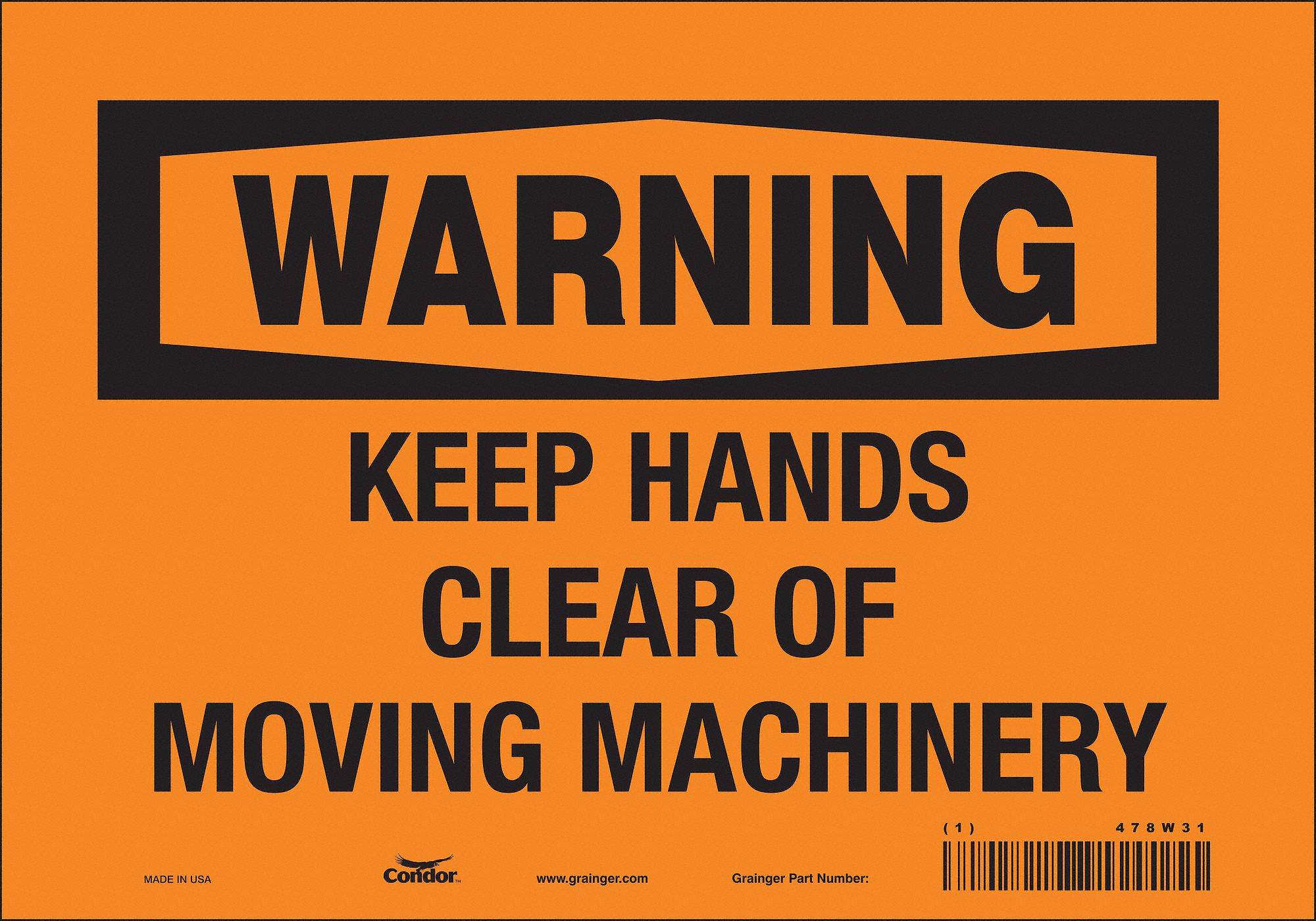 Vinyl, Adhesive Sign Mounting, Safety Sign - 478W31|478W31 - Grainger