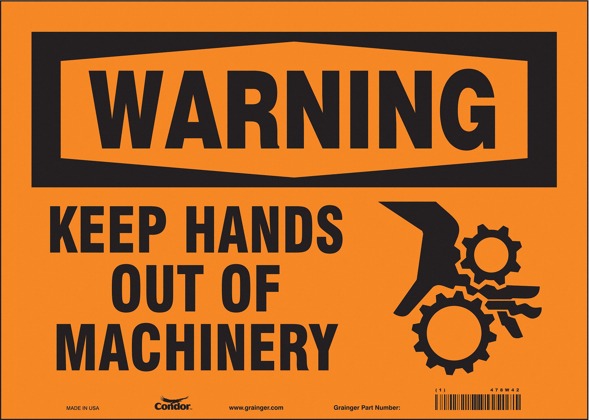 Vinyl, Adhesive Sign Mounting, Safety Sign - 478W42|478W42 - Grainger