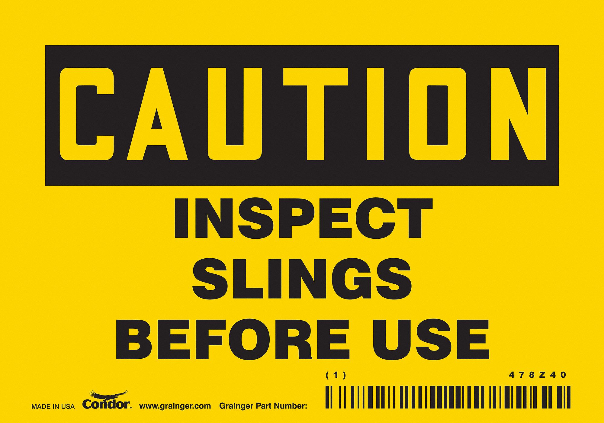Vinyl, Adhesive Sign Mounting, Safety Sign - 478Z40|478Z40 - Grainger