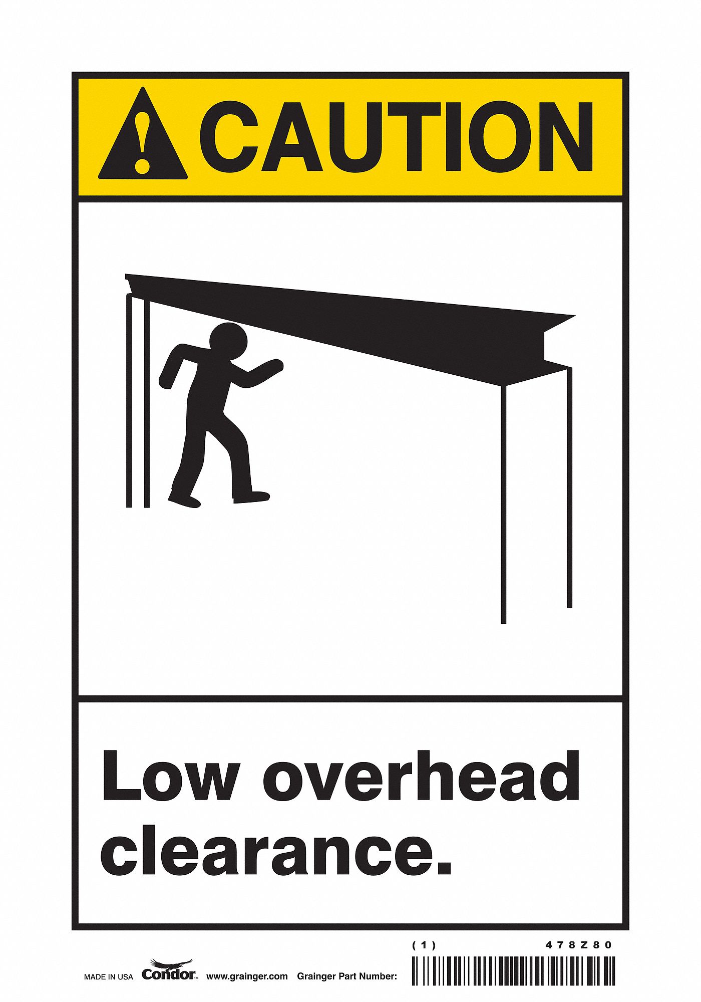 Vinyl, Adhesive Sign Mounting, Safety Sign - 478Z80|478Z80 - Grainger