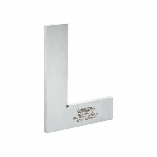 INSIZE, 90° Angle, 4 x 2.8 in Outside Dimensions, Machinist Square ...