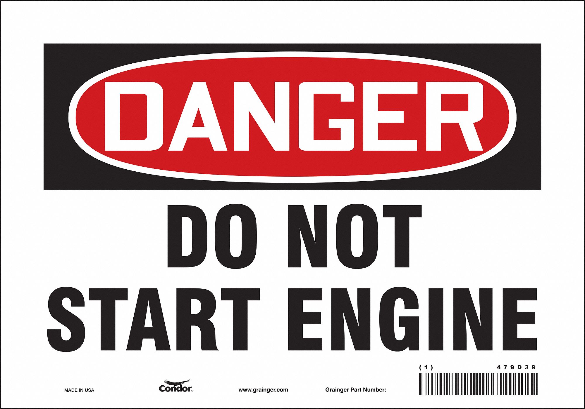 Vinyl, Adhesive Sign Mounting, Safety Sign - 479D39|479D39 - Grainger