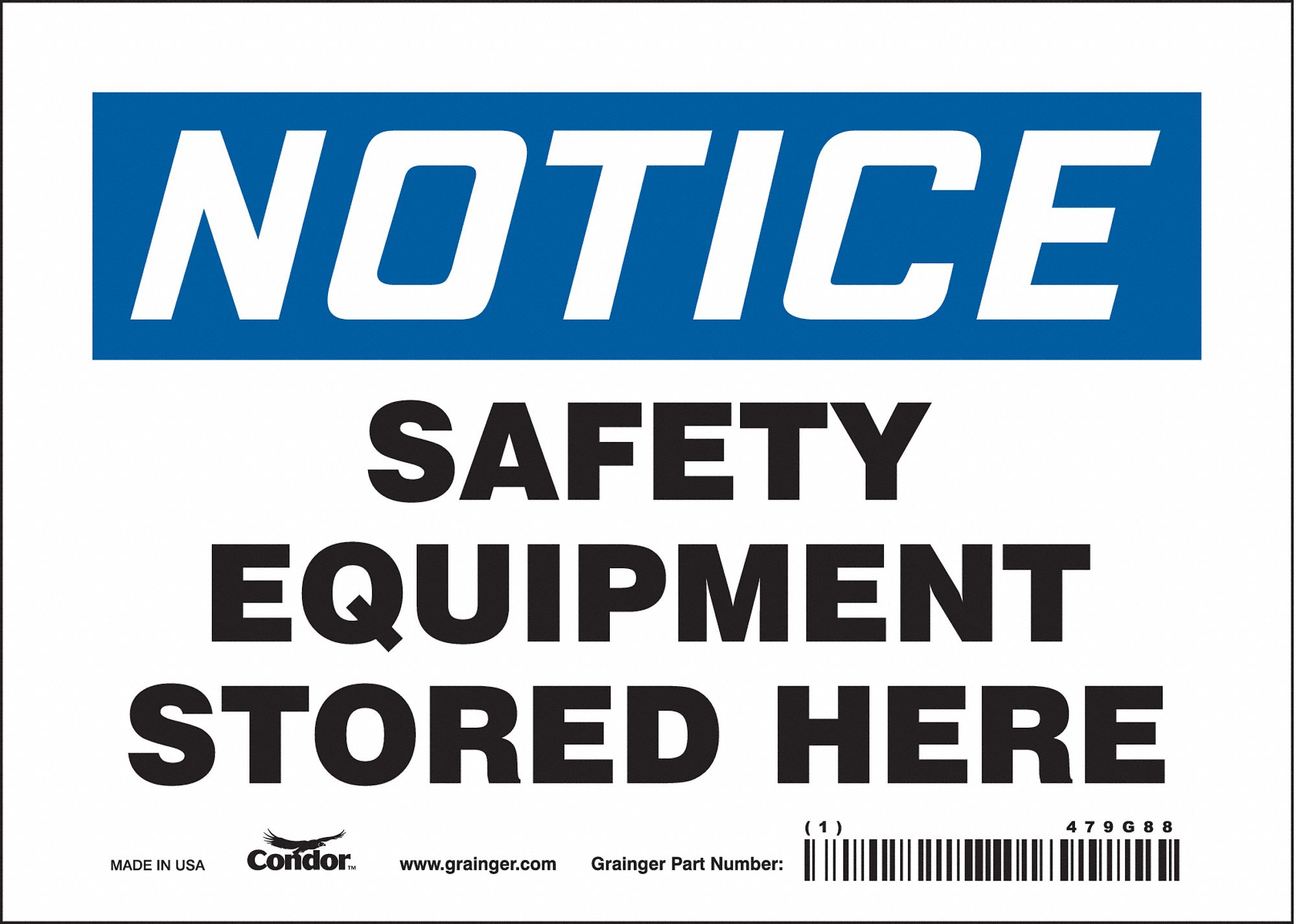 Vinyl, Adhesive Sign Mounting, Safety Sign - 479G88|479G88 - Grainger