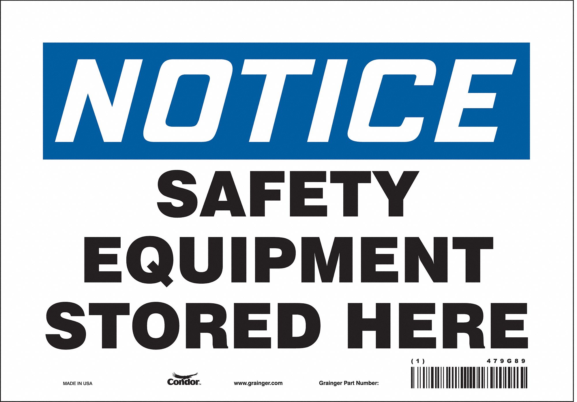 Vinyl, Adhesive Sign Mounting, Safety Sign - 479G89|479G89 - Grainger