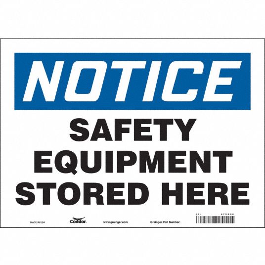 Vinyl, Adhesive Sign Mounting, Safety Sign - 479G90|479G90 - Grainger