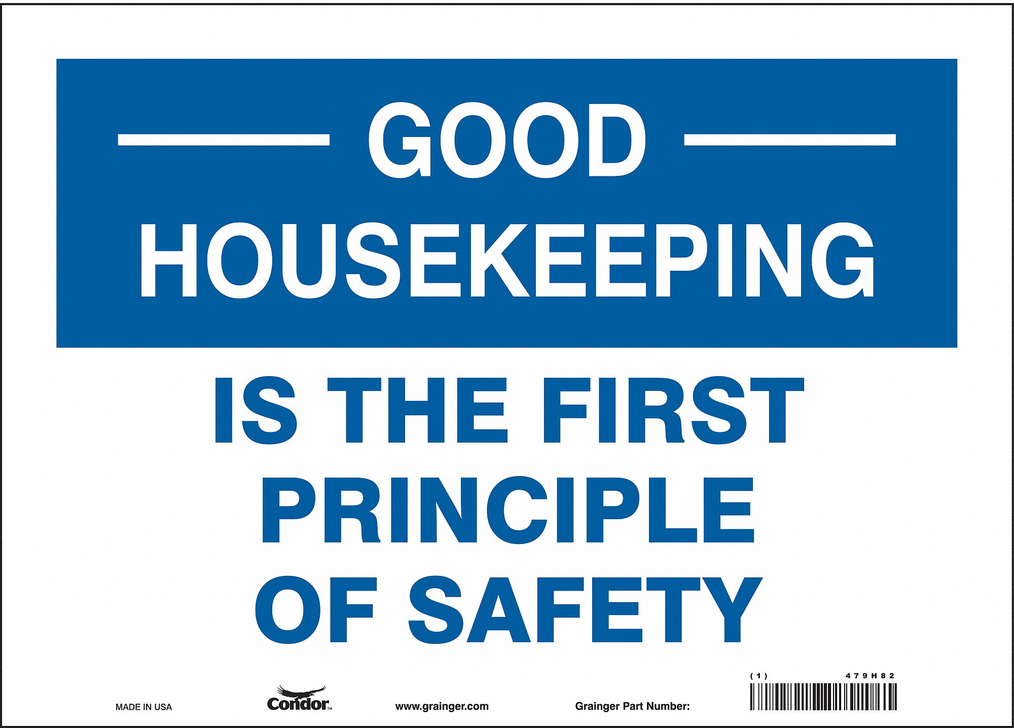 Vinyl, Adhesive Sign Mounting, Safety Sign - 479H82|479H82 - Grainger