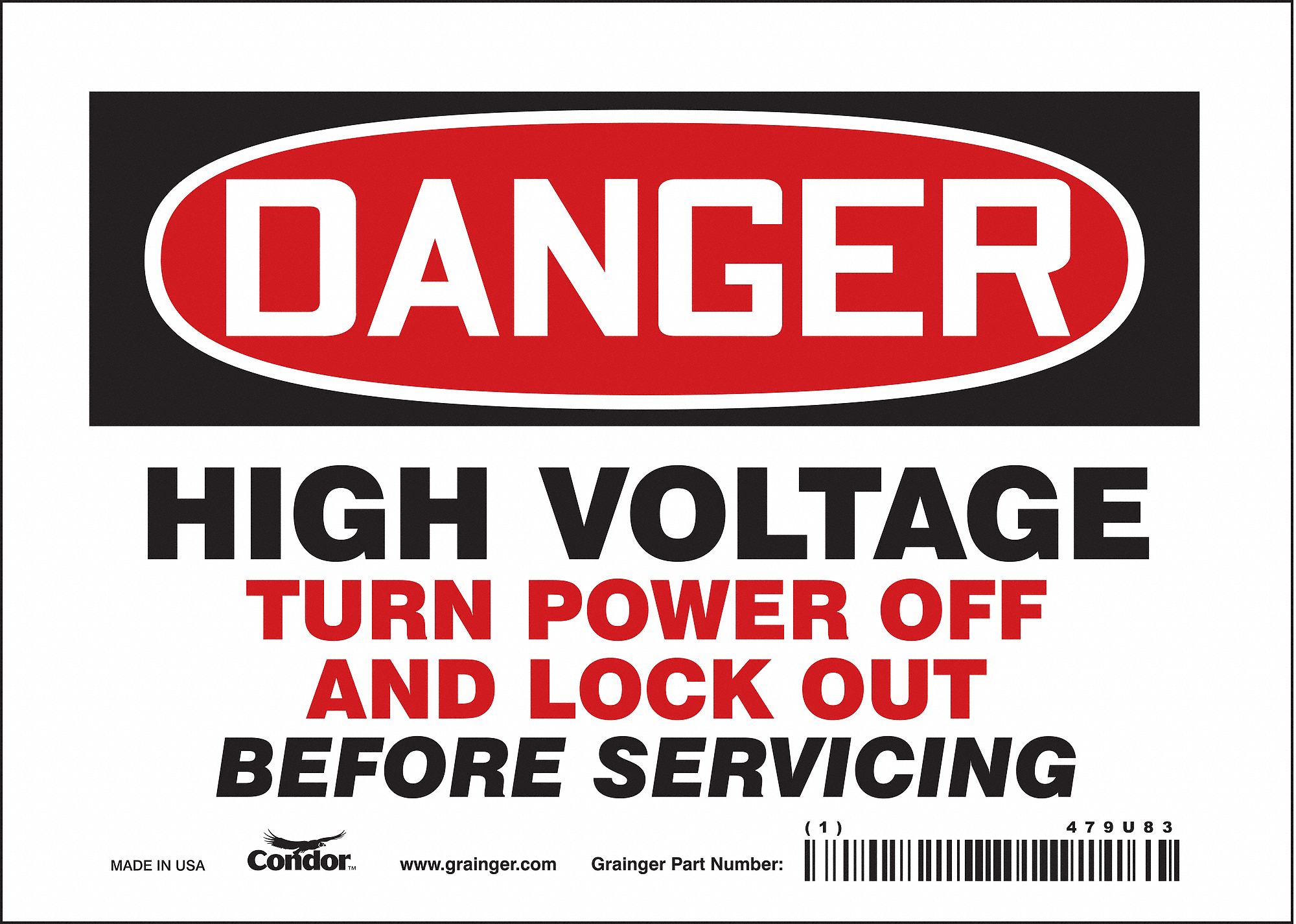 Vinyl, Adhesive Sign Mounting, Safety Sign - 479U83|479U83 - Grainger