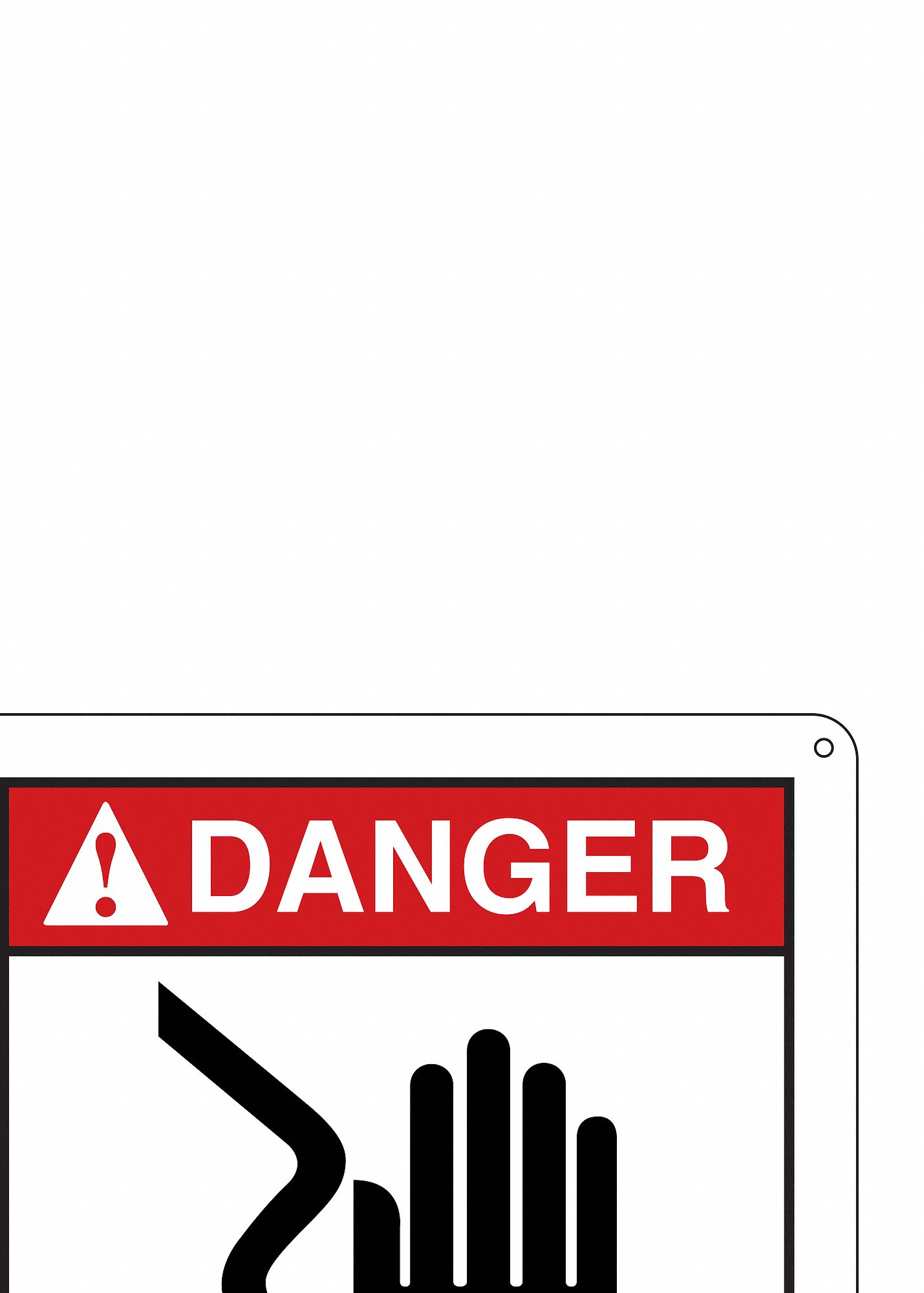 CONDOR Safety Sign: Polyethylene, Mounting Holes Sign Mounting, 14 in x ...